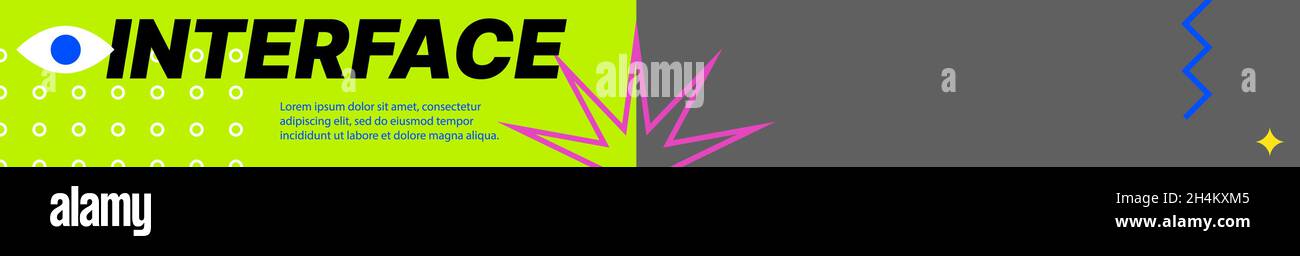 Interface for Blogger Account. Bright Header for Social Media with ...