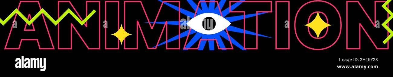 Dynamic Header. Animation Banner. Horizontal Cover for Social Media ...