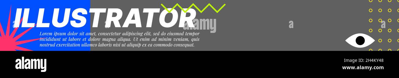 Design of Header for Illustrator with transparent background. Colorful ...