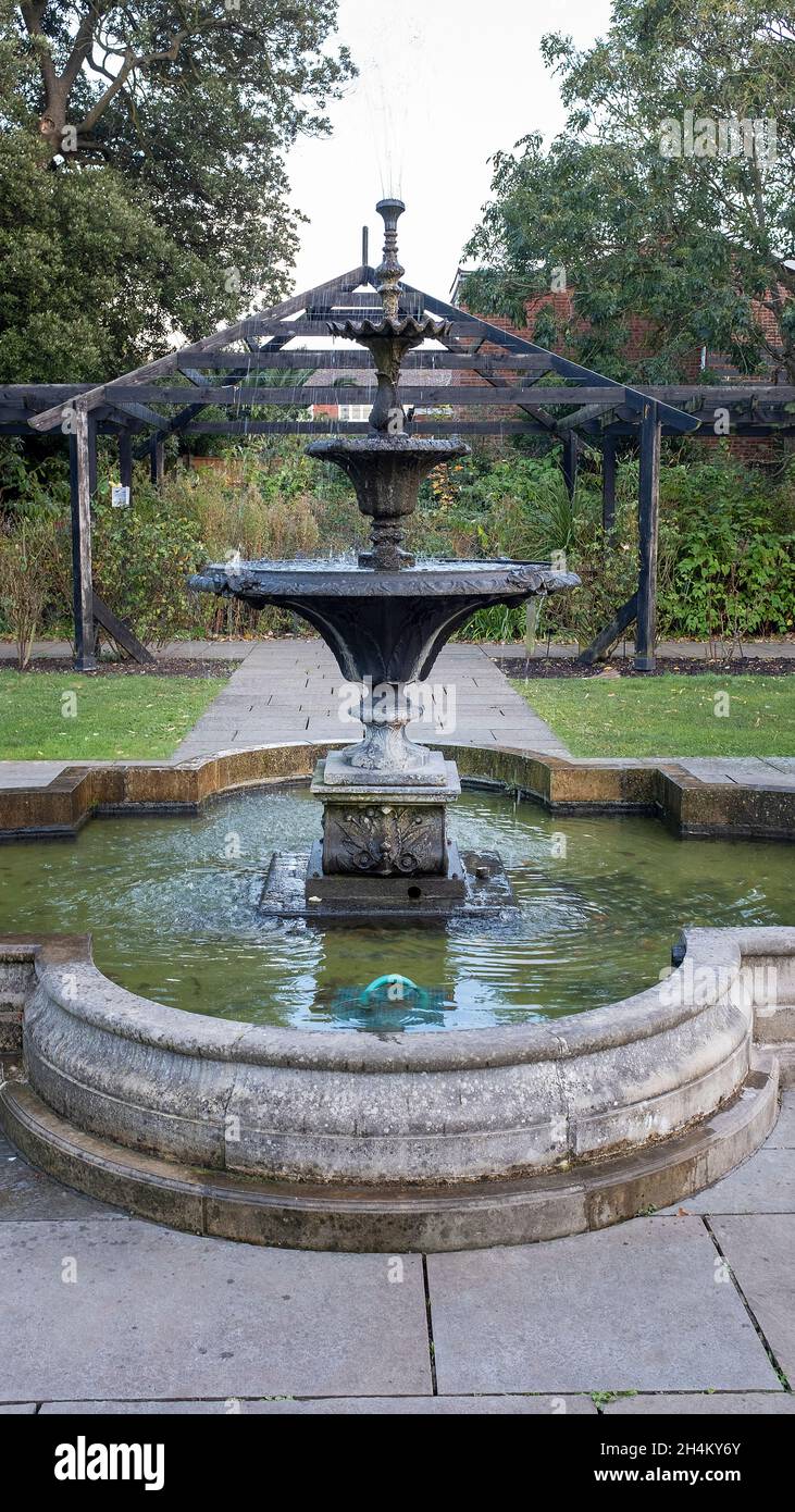 Beautiful fountain in the castle gardens, Tankerton Castle, Whitstable ...