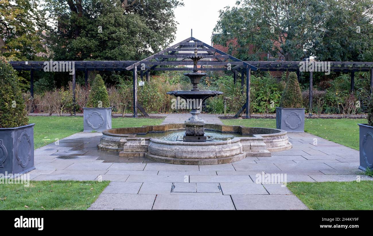 Beautiful fountain in the castle gardens, Tankerton Castle, Whitstable ...