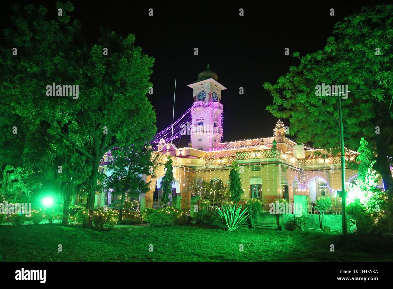 Beawar, Rajasthan, India, November 3, 2021: An Illuminated view of ...