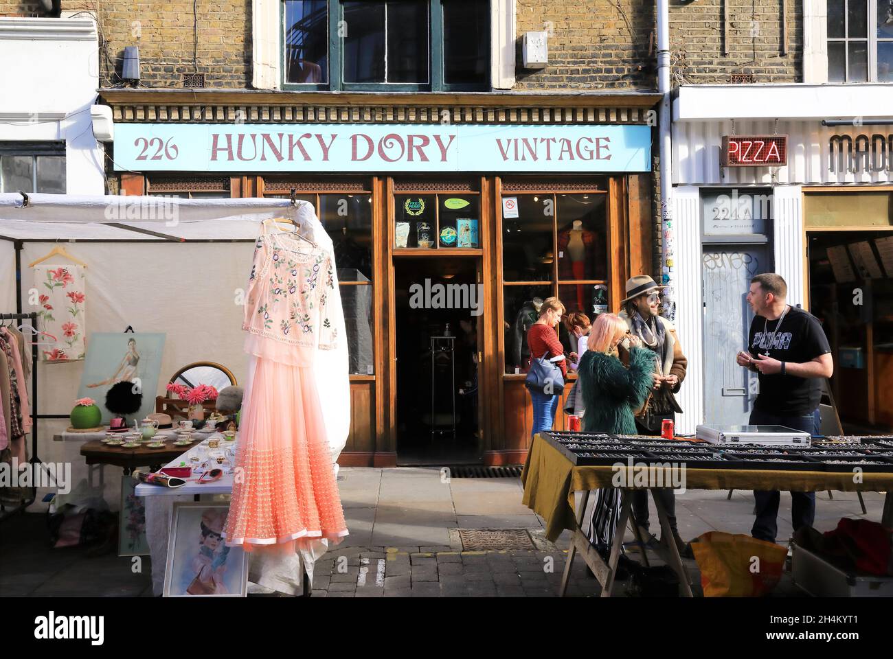 Hunky Dory vintage shop on trendy Brick Lane in Tower Hamlets, east ...