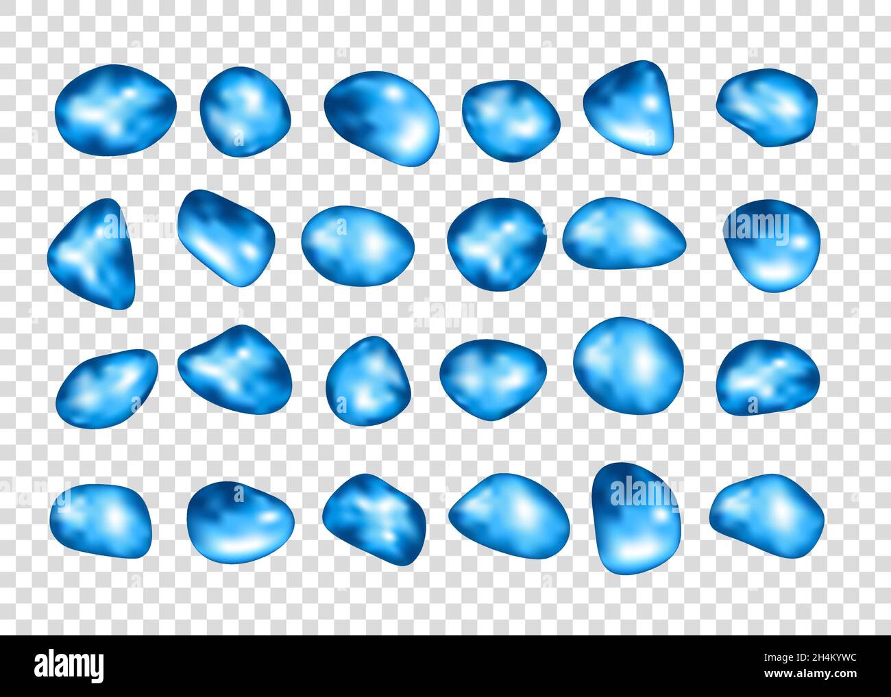 Water drops icons collection isolated on transparent background ...