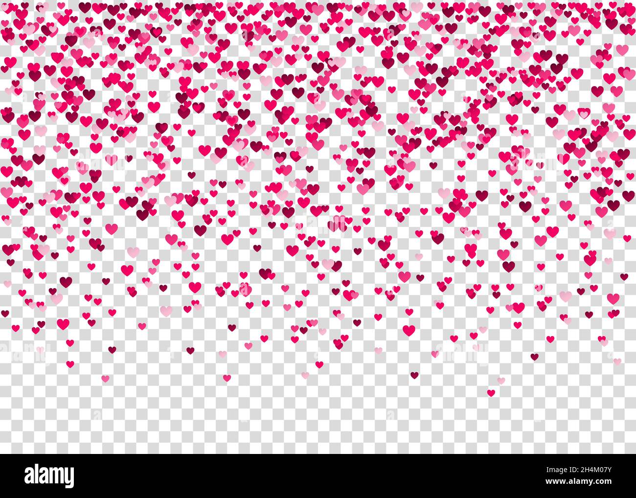 Pink flying heart confetti, Valentines day background. Design element ...