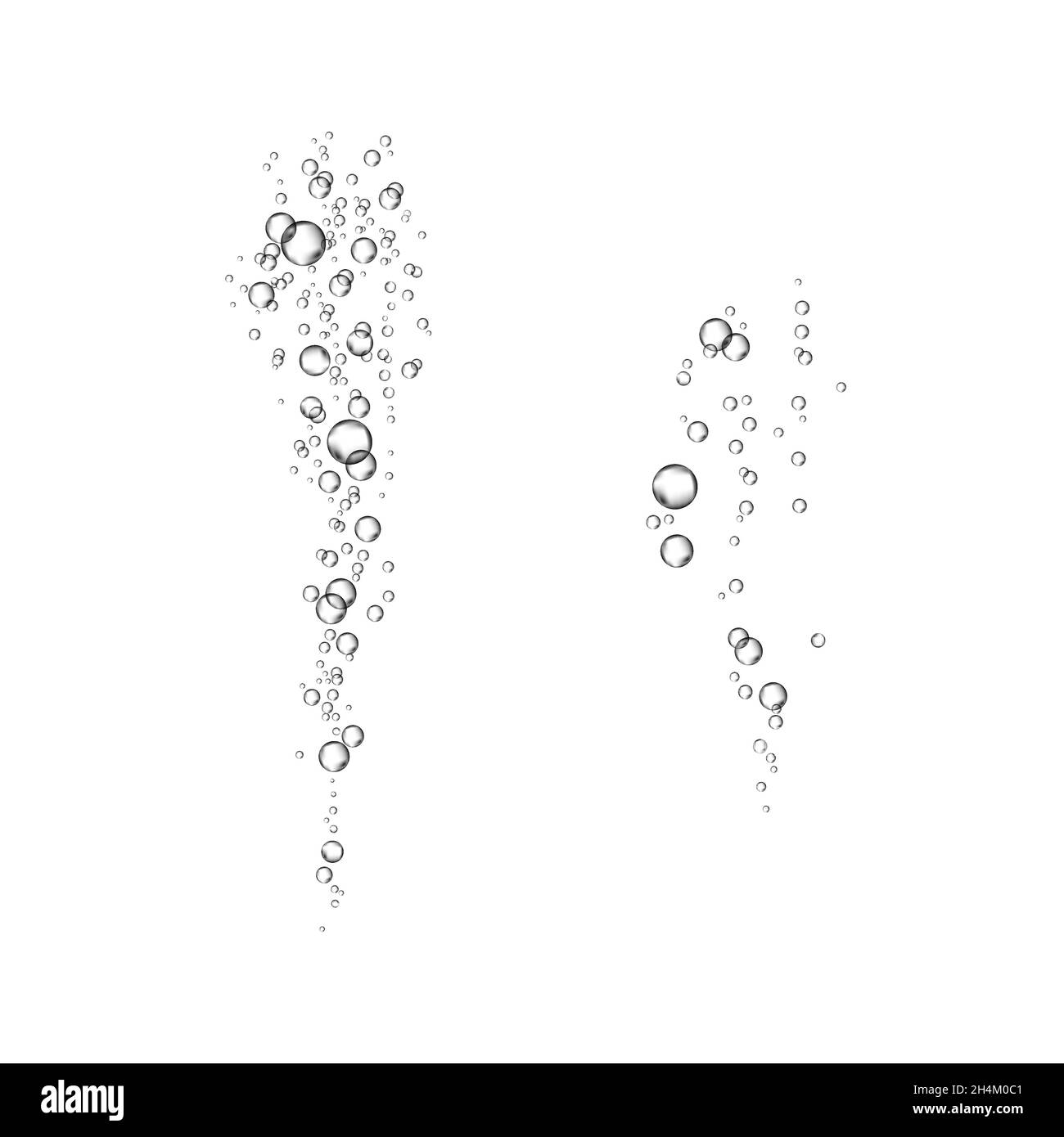 Oxygen air bubbles isolated on white background. Undersea vector ...