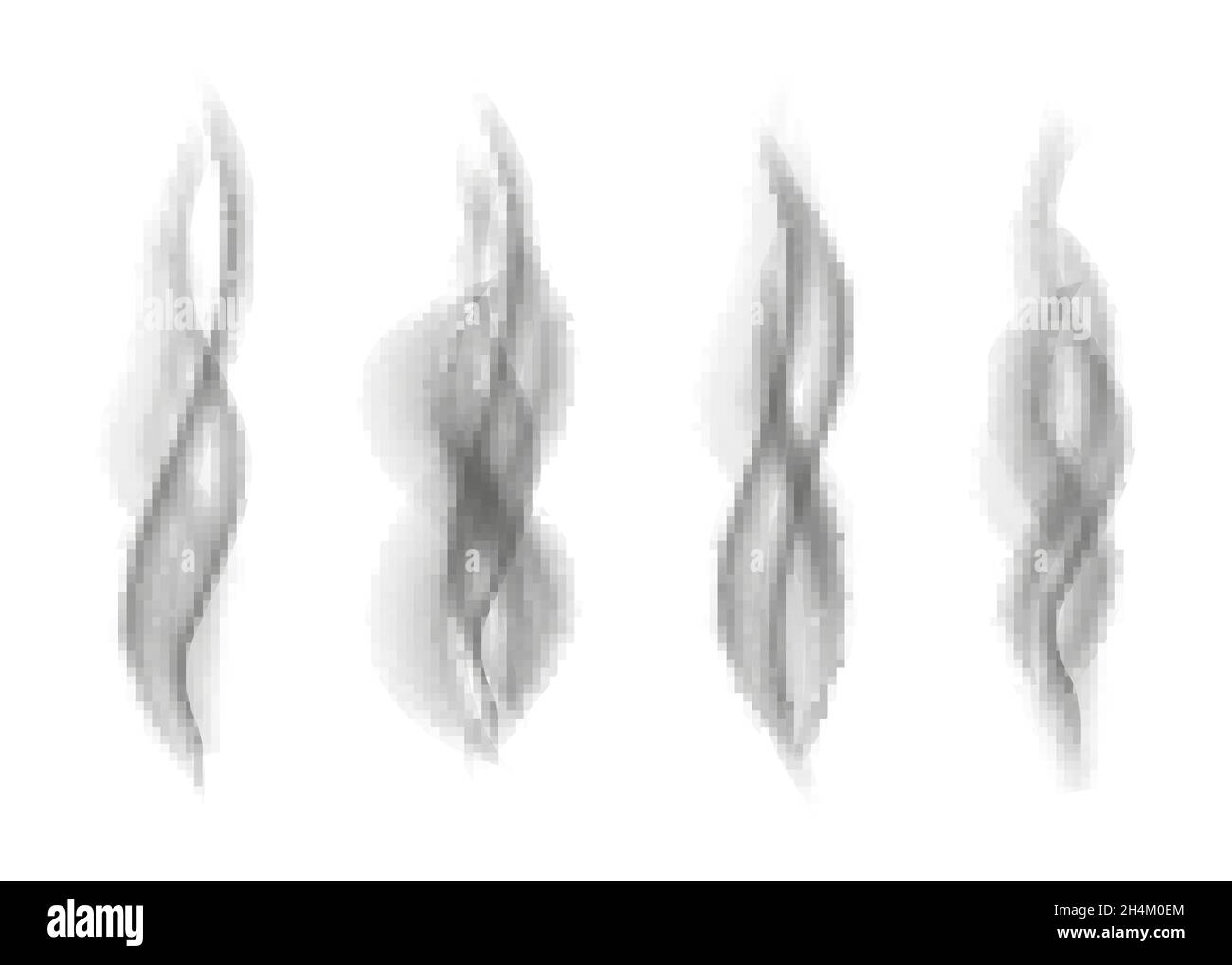Gray smoke. Dark steam. Realistic smog vector texture Stock Vector ...