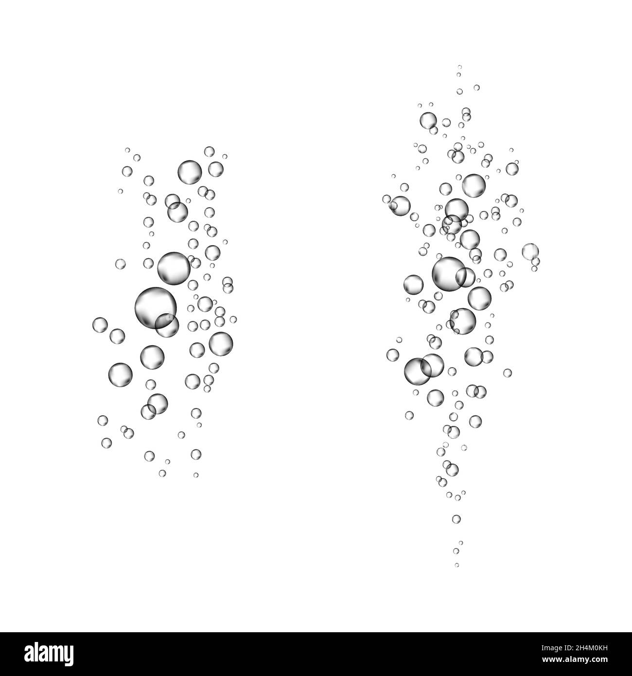 Fizzy drink isolated on white background. Undersea bubbles vector ...