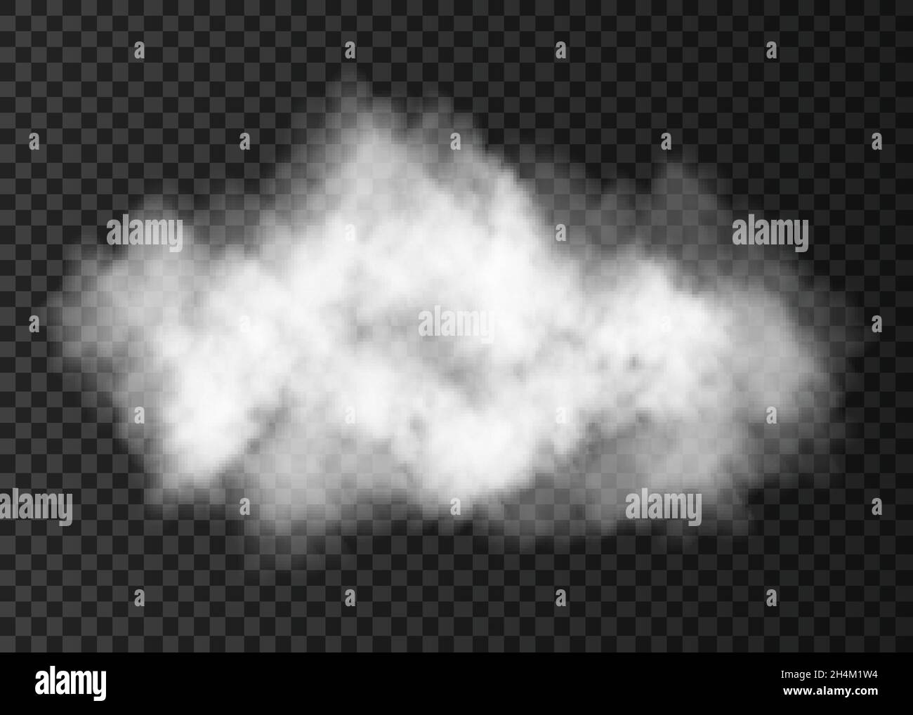 White smoke explosion isolated on transparent background. Steam cloud ...