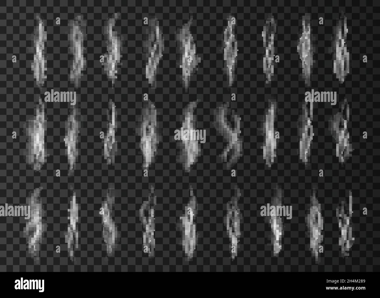 White steam isolated on transparent background. Smell. Hot smoke from a ...