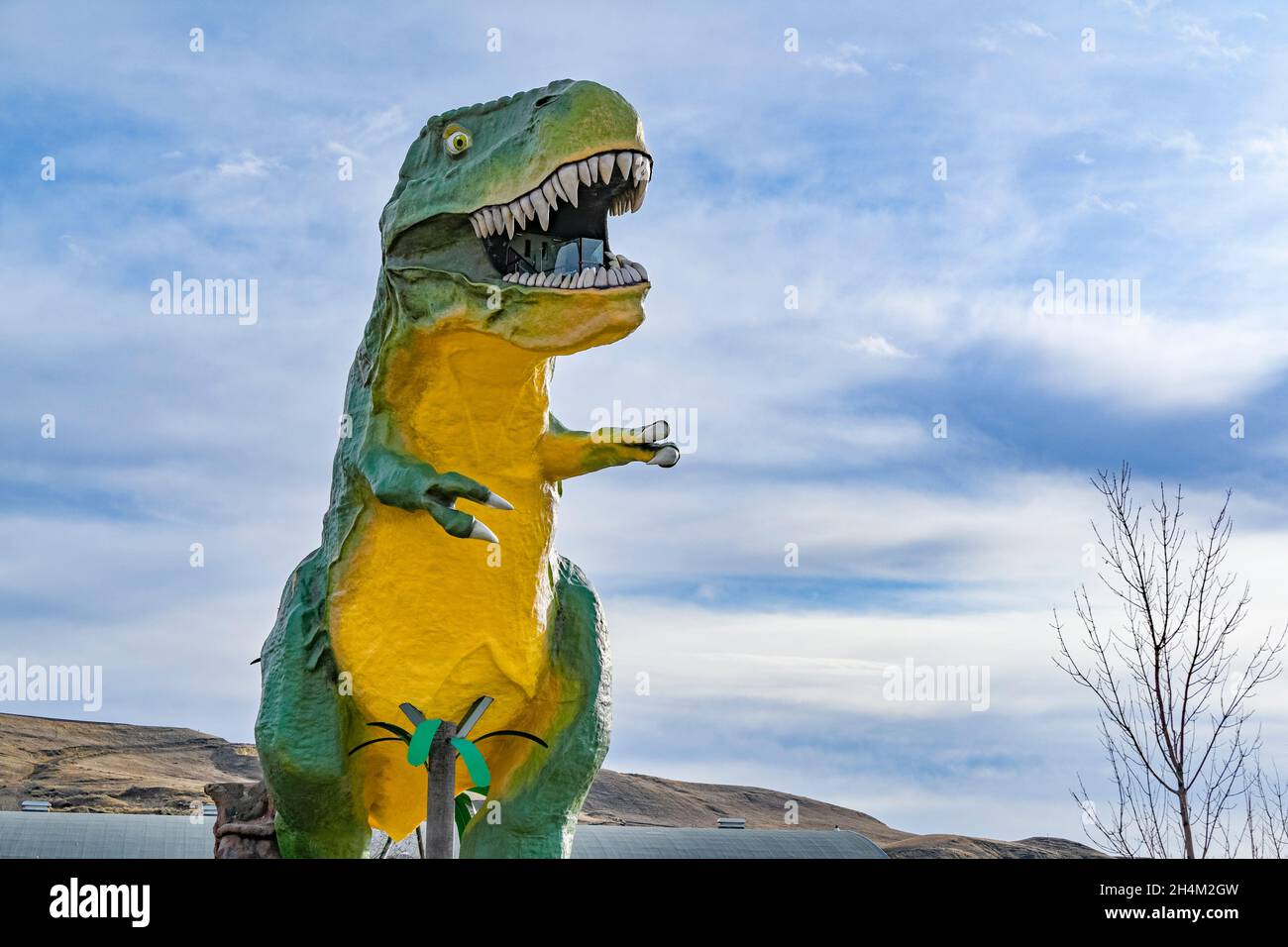 World's largest model T Rex dinosaur, Drumheller, Alberta, Canada Stock ...
