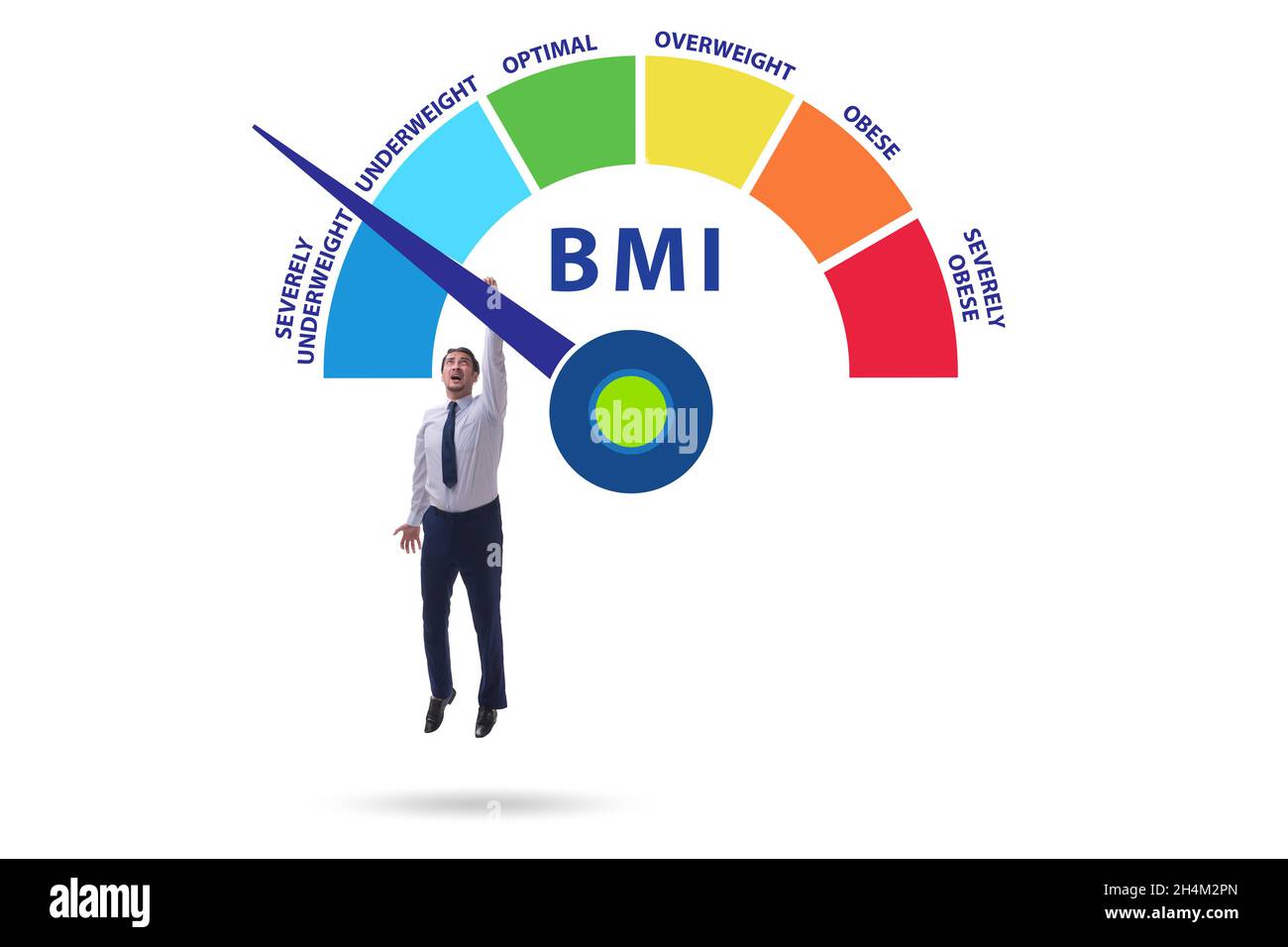 Concept of BMI - body mass index with the man Stock Photo - Alamy