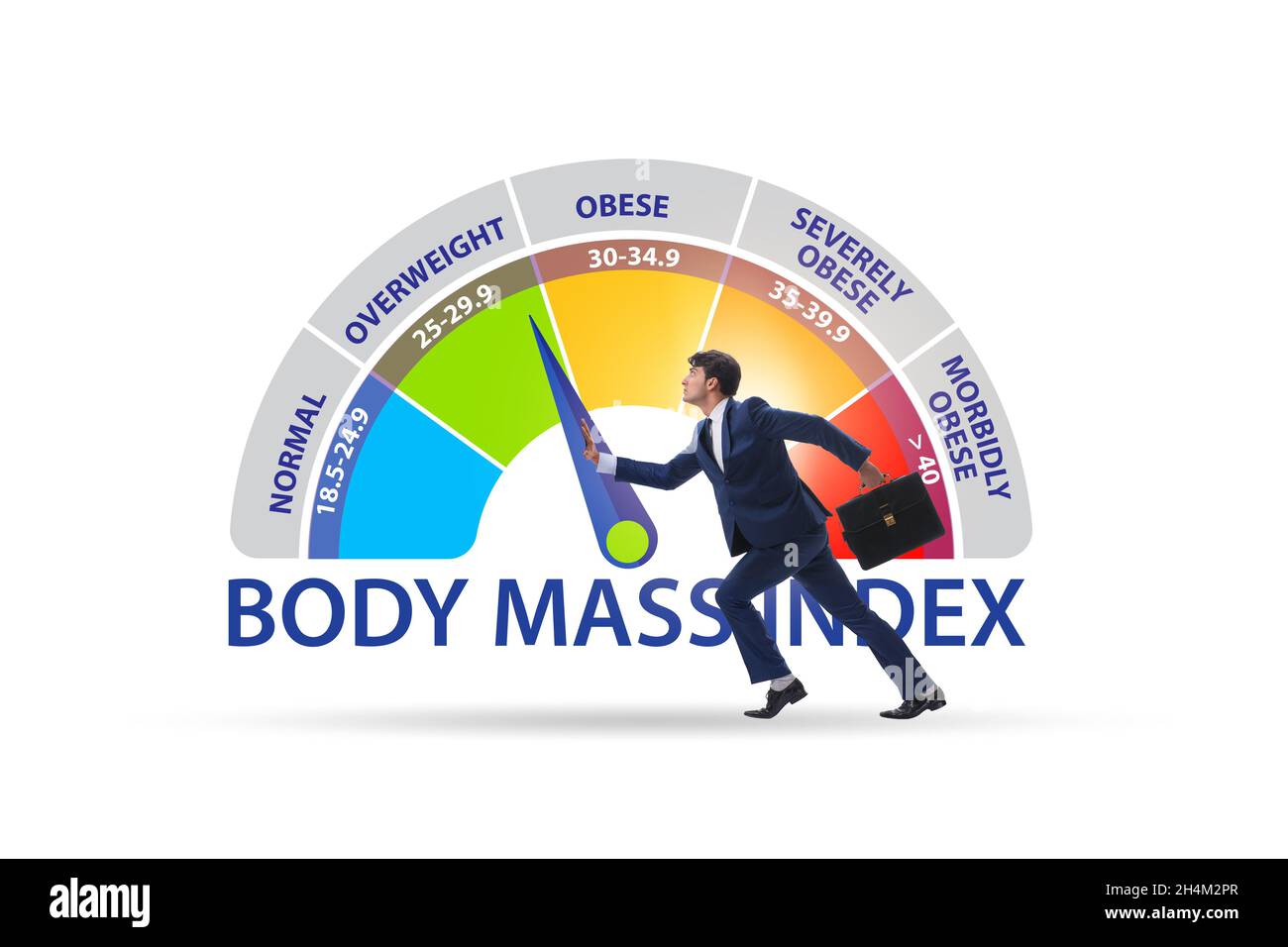 Concept of BMI - body mass index with the man Stock Photo - Alamy