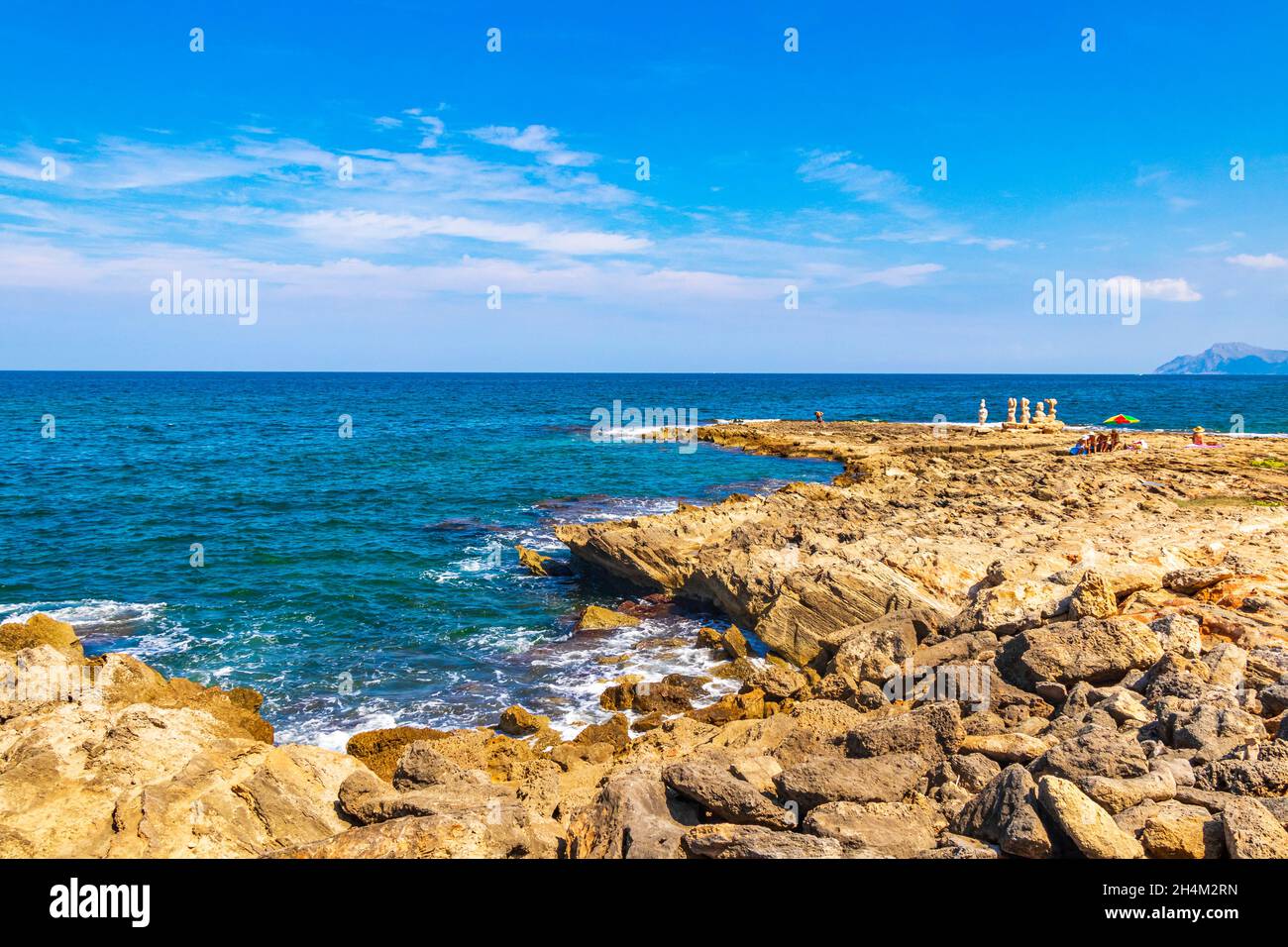 Mallorca Spain 14. September 2018 Rough natural coastal and beach ...