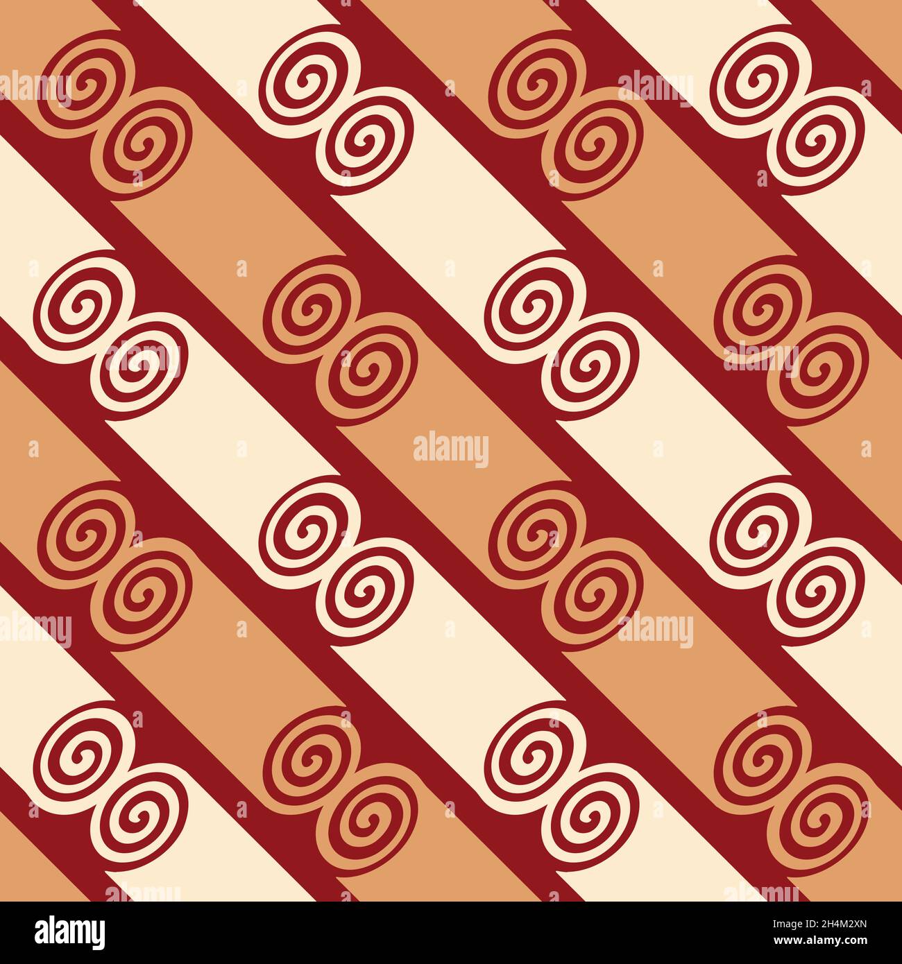 Ancient Greek motif cylinder spiral vector seamless pattern background ...