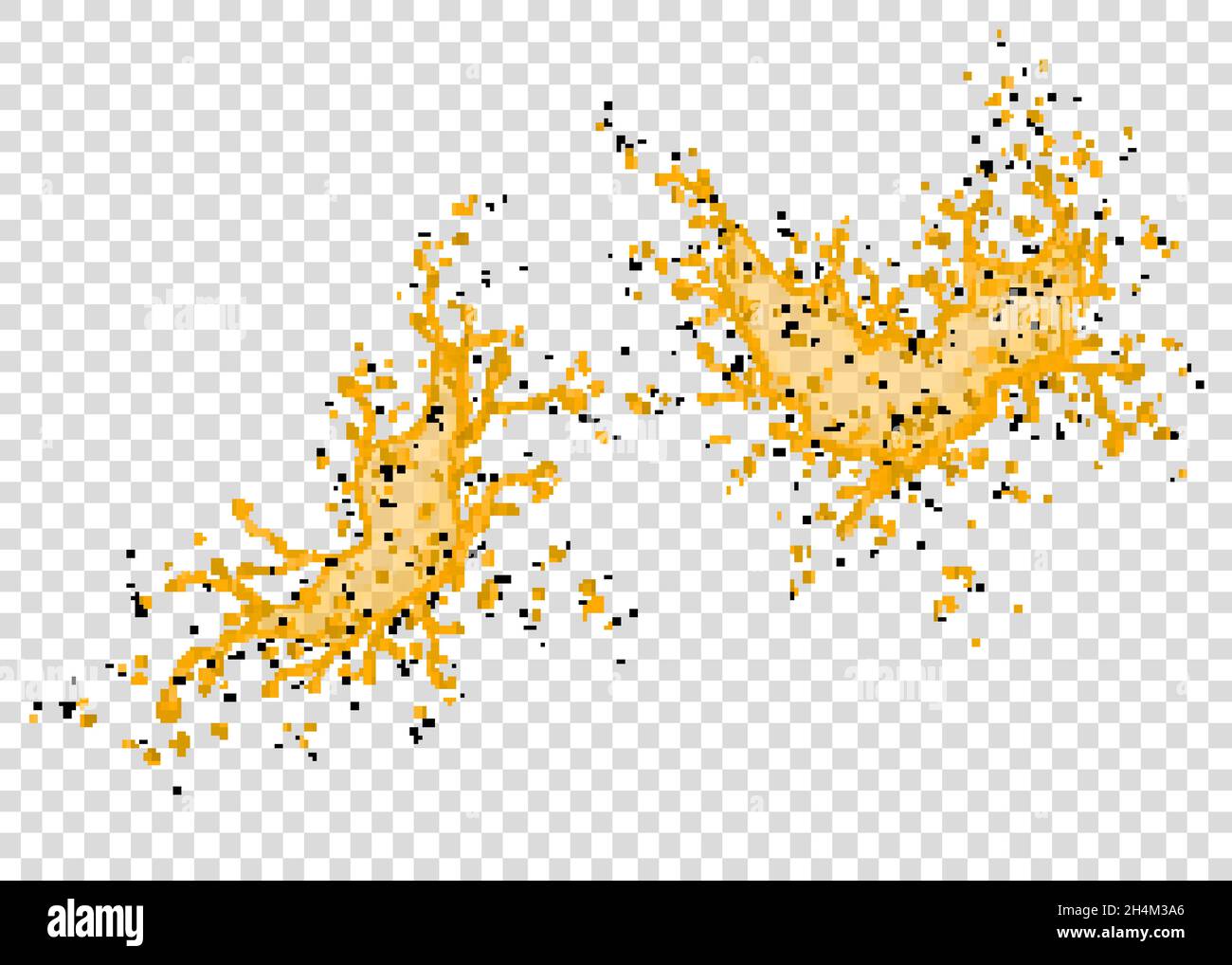 Orange, pineapple, mango, papaya juice splash isolated on transparent ...