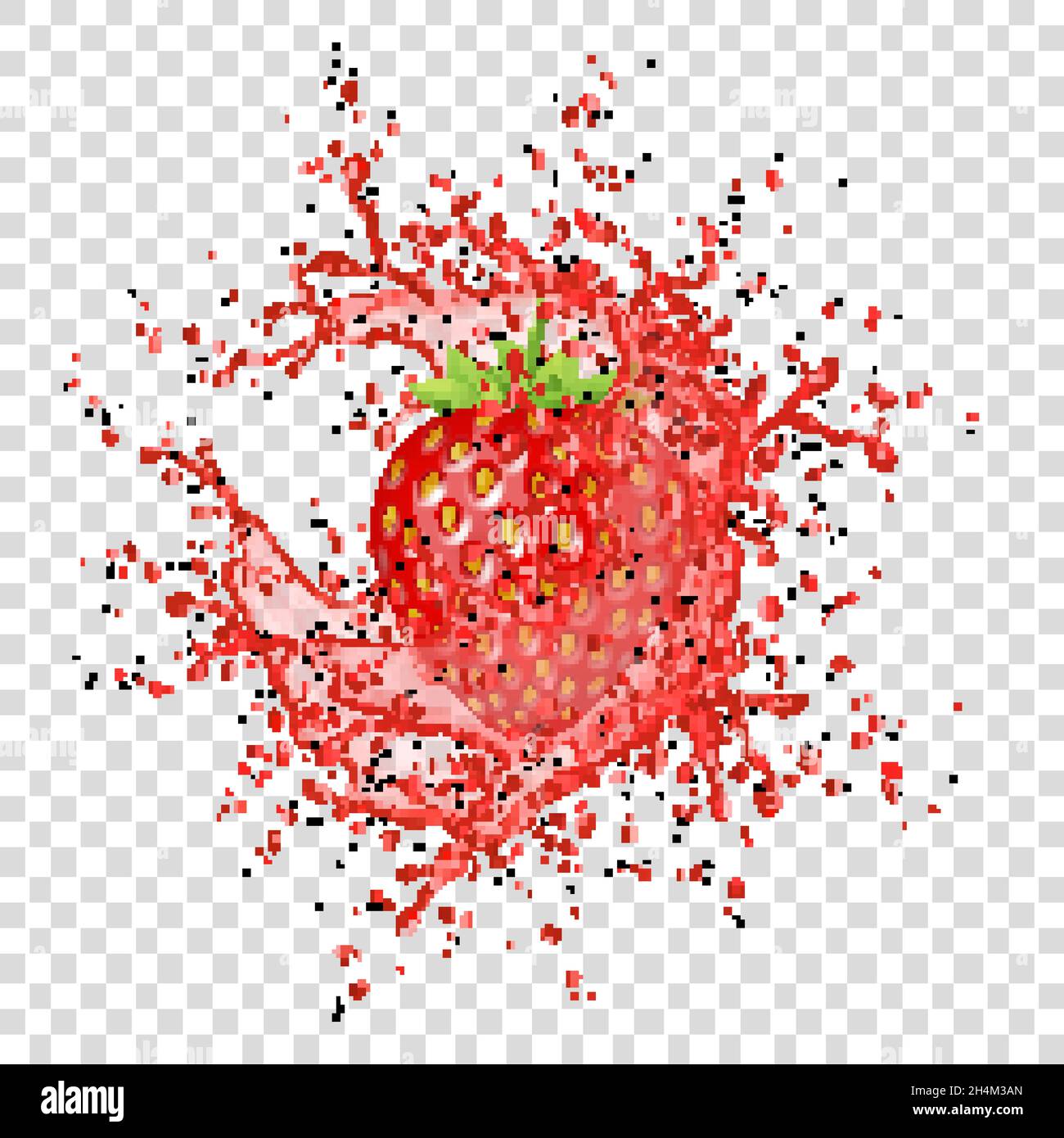 Strawberry fruit wave Stock Vector Images - Alamy