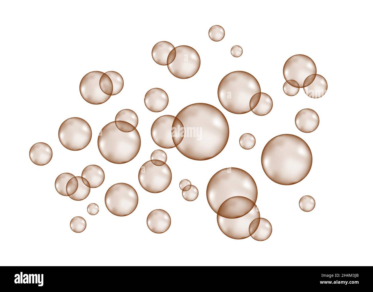 Fizz. Fizzing air chocolate bubbles on white background. Vector texture ...