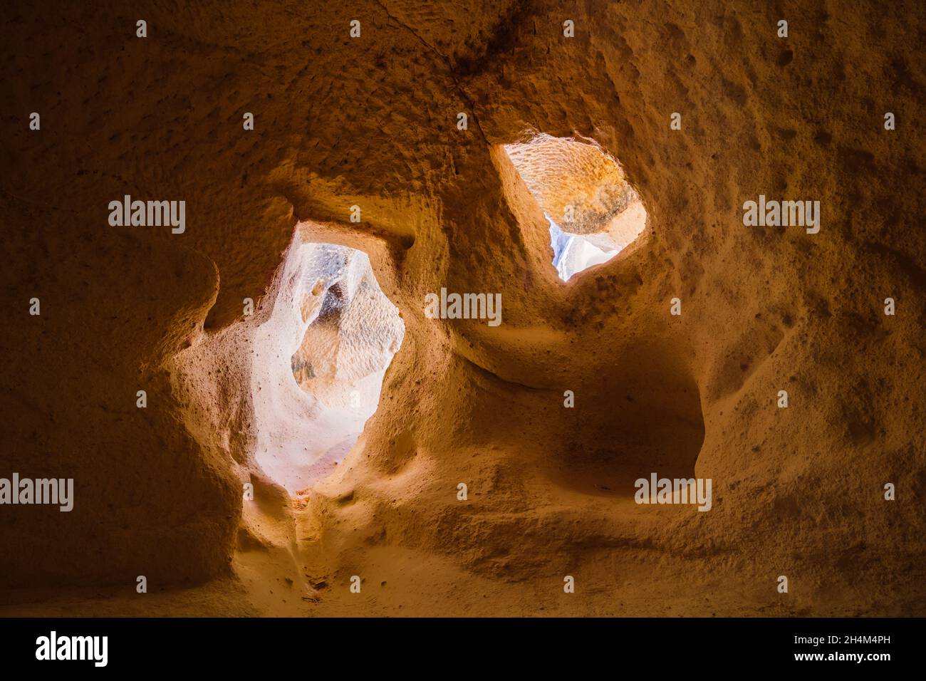 Inside of a fairy chimney which was used for living in Cappadocia ...