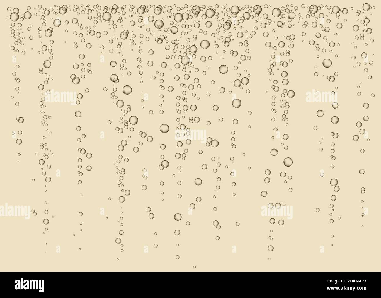 Champagne. Effervescent drink. Fizzing air bubbles on golden background ...