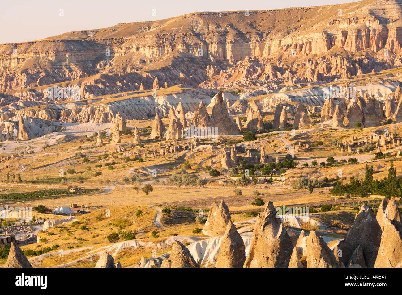 Cappadocia view at sunset from Asiklar Tepesi in Goreme. Cappadocia ...