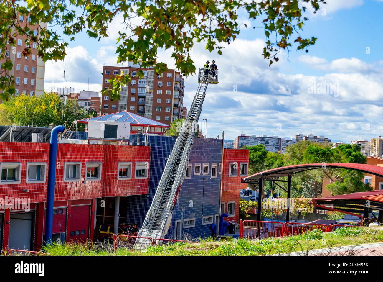 Firefighters Climb Ladder High Resolution Stock Photography and Images ...