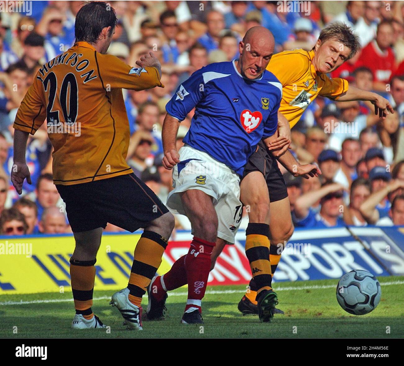 PORTSMOUTH V BLACKBURN STEVE STONE GOES ROUND VRATISLAU GRESKO PIC MIKE ...