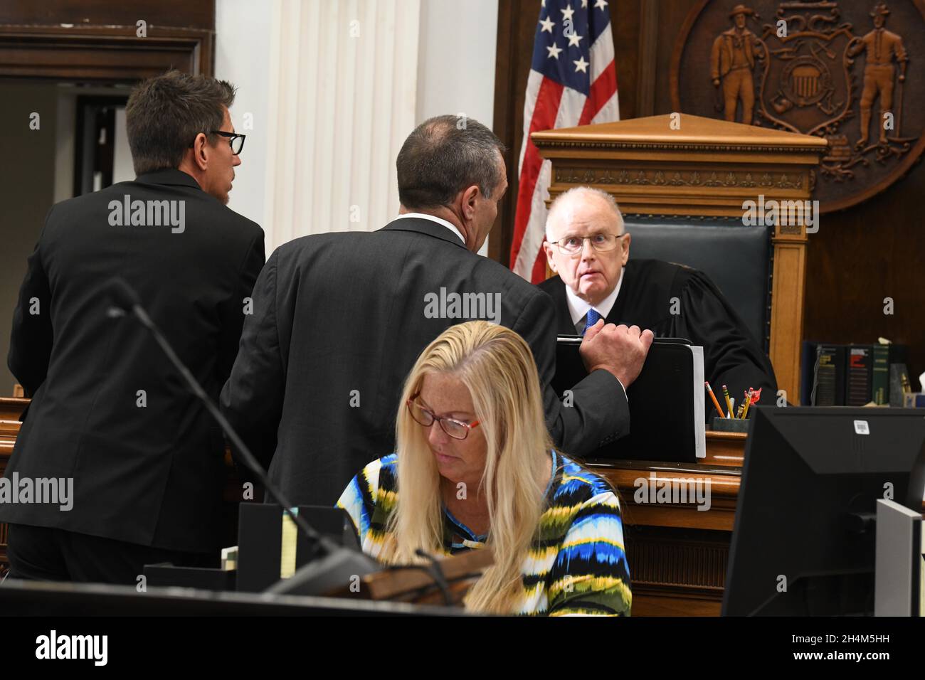 District attorney during press conference hi-res stock photography and ...