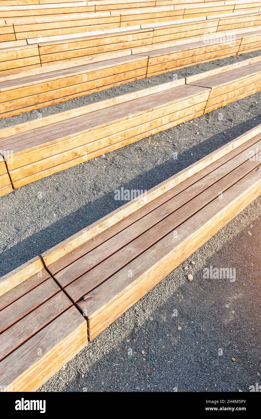 amphitheater bench wooden geometric diagonal lines pattern stairs ...