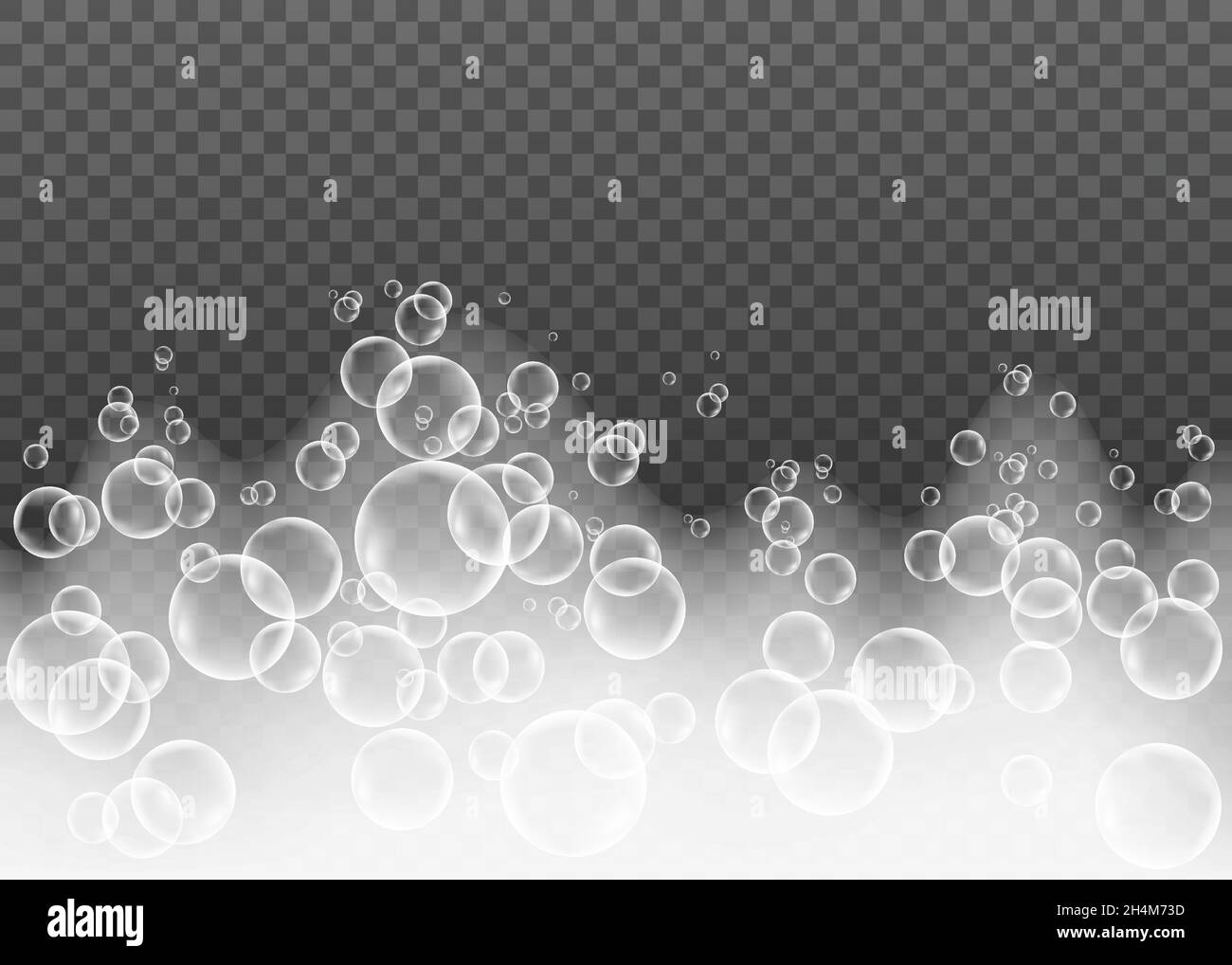 Shampoo bubbles texture isolated on transparent background. Soap suds ...