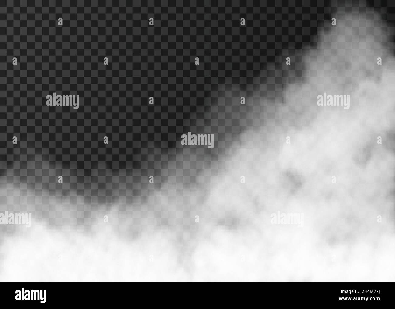 White smoke isolated on transparent background. Steam special effect ...