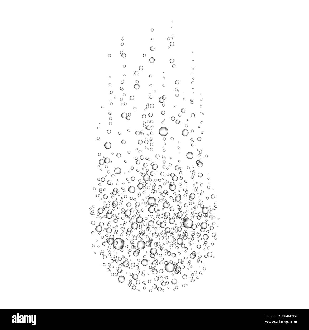 Effervescent soluble tablet bubbles isolated on white background ...
