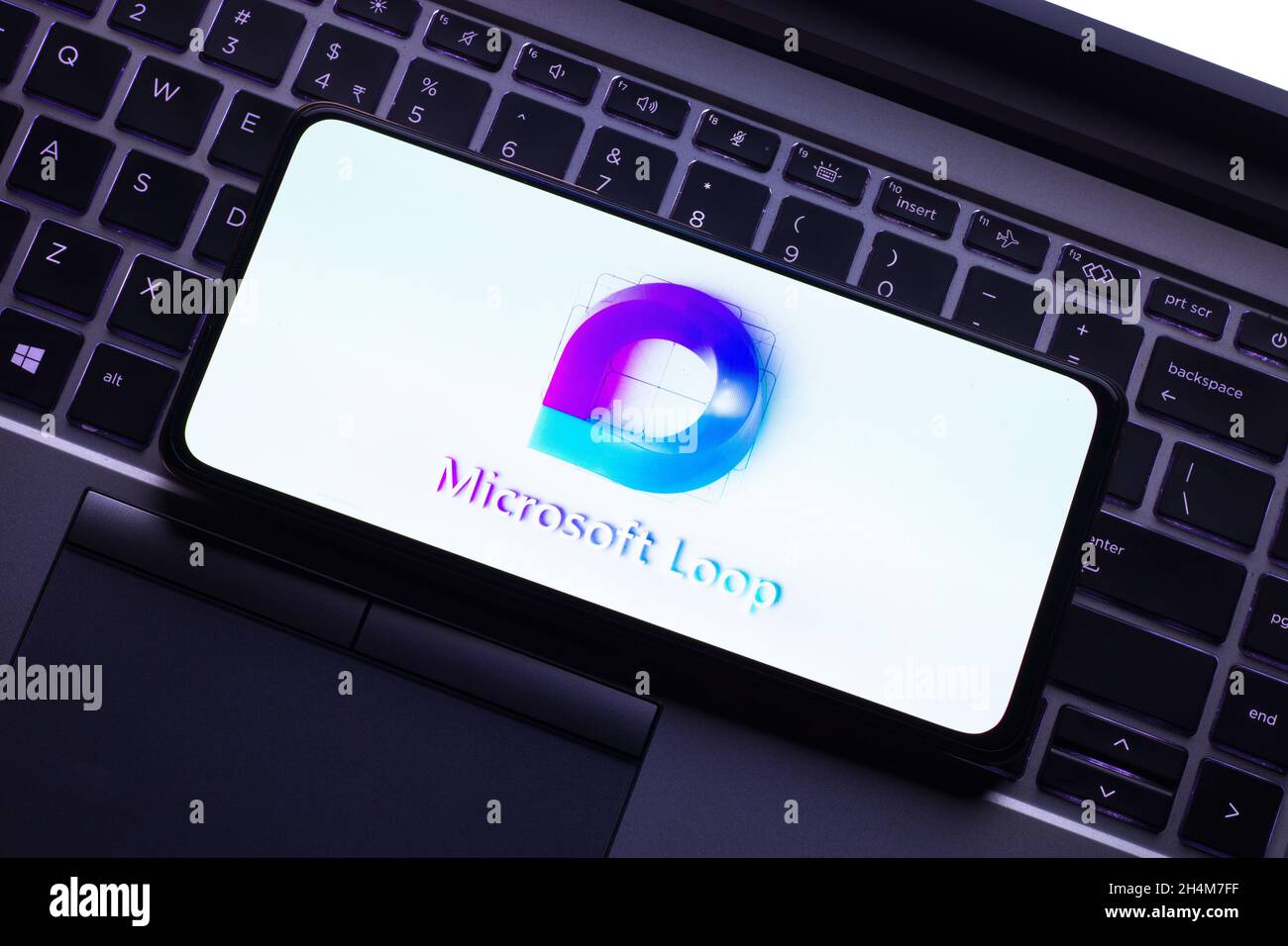 West Bangal, India - November 03, 2021 : Microsoft Loop logo on Laptop ...