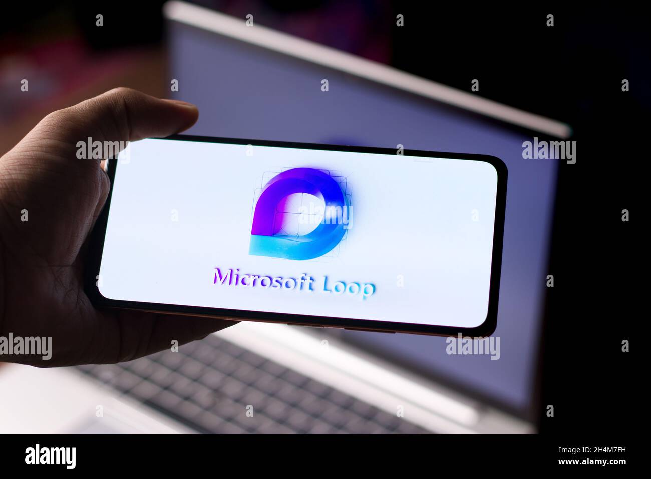 West Bangal, India - November 03, 2021 : Microsoft Loop logo on Laptop ...