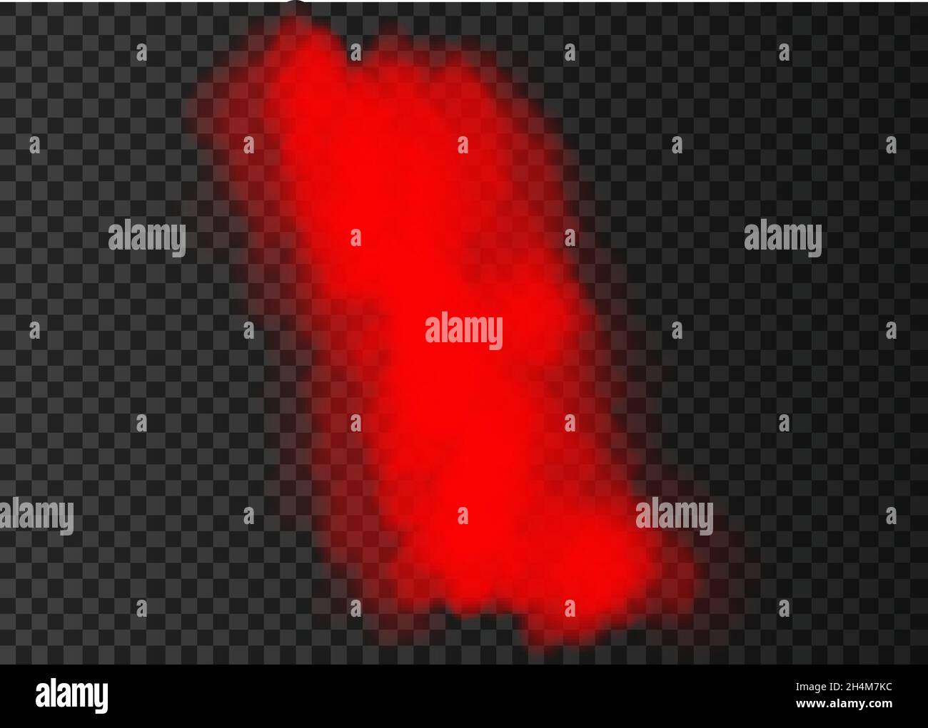 Red smoke isolated on transparent background. Steam special effect ...