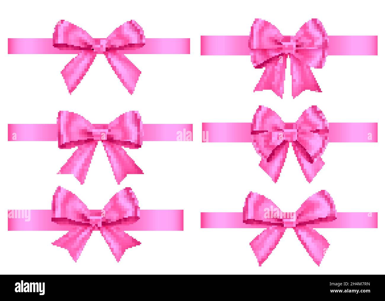 Big pink bows Stock Vector Images - Alamy