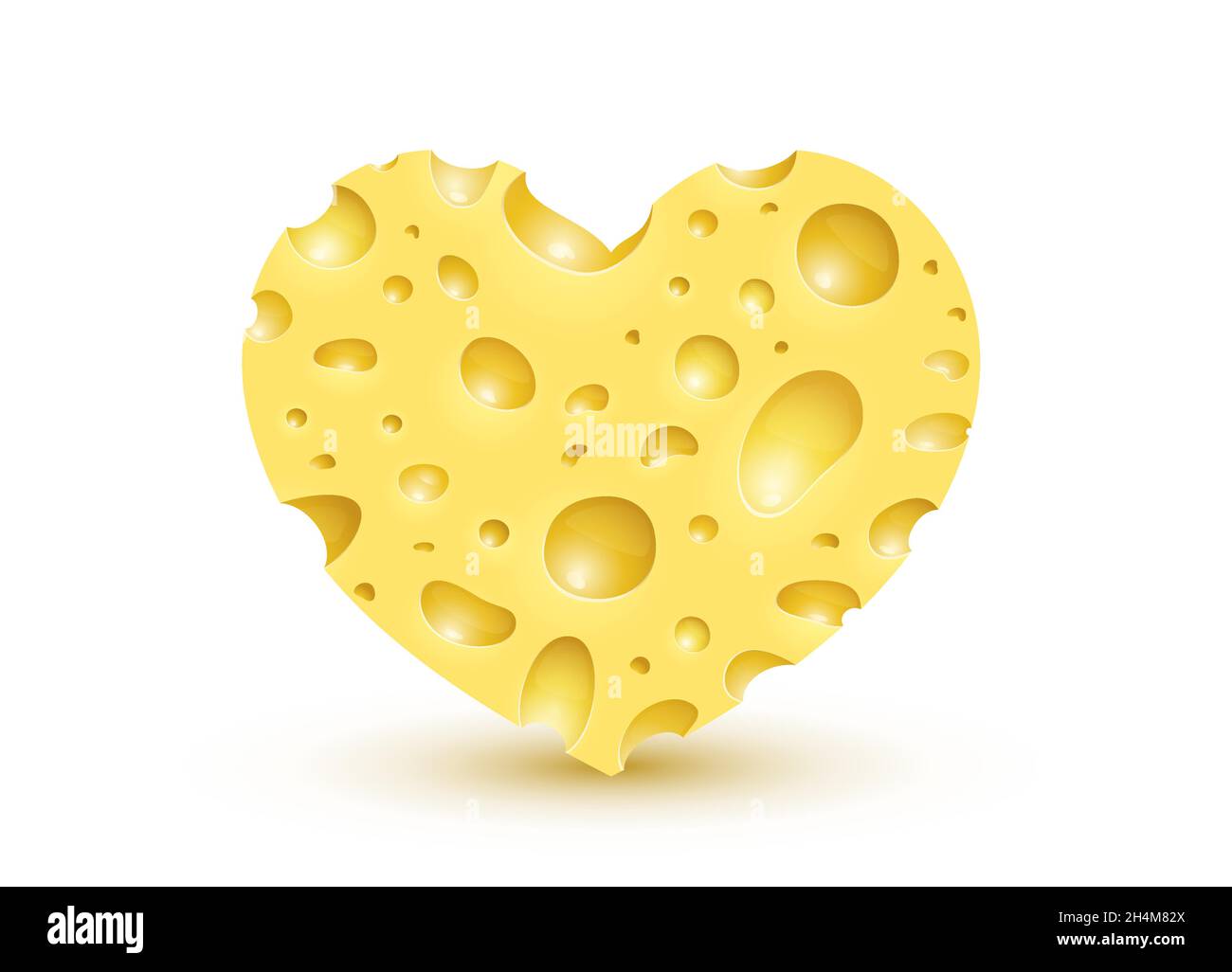 Cheese heart organic icon, food object white background. Vector ...