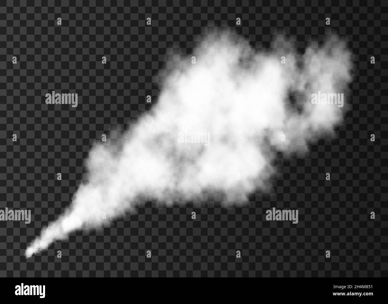 White smoke burst isolated on transparent background. Steam explosion ...
