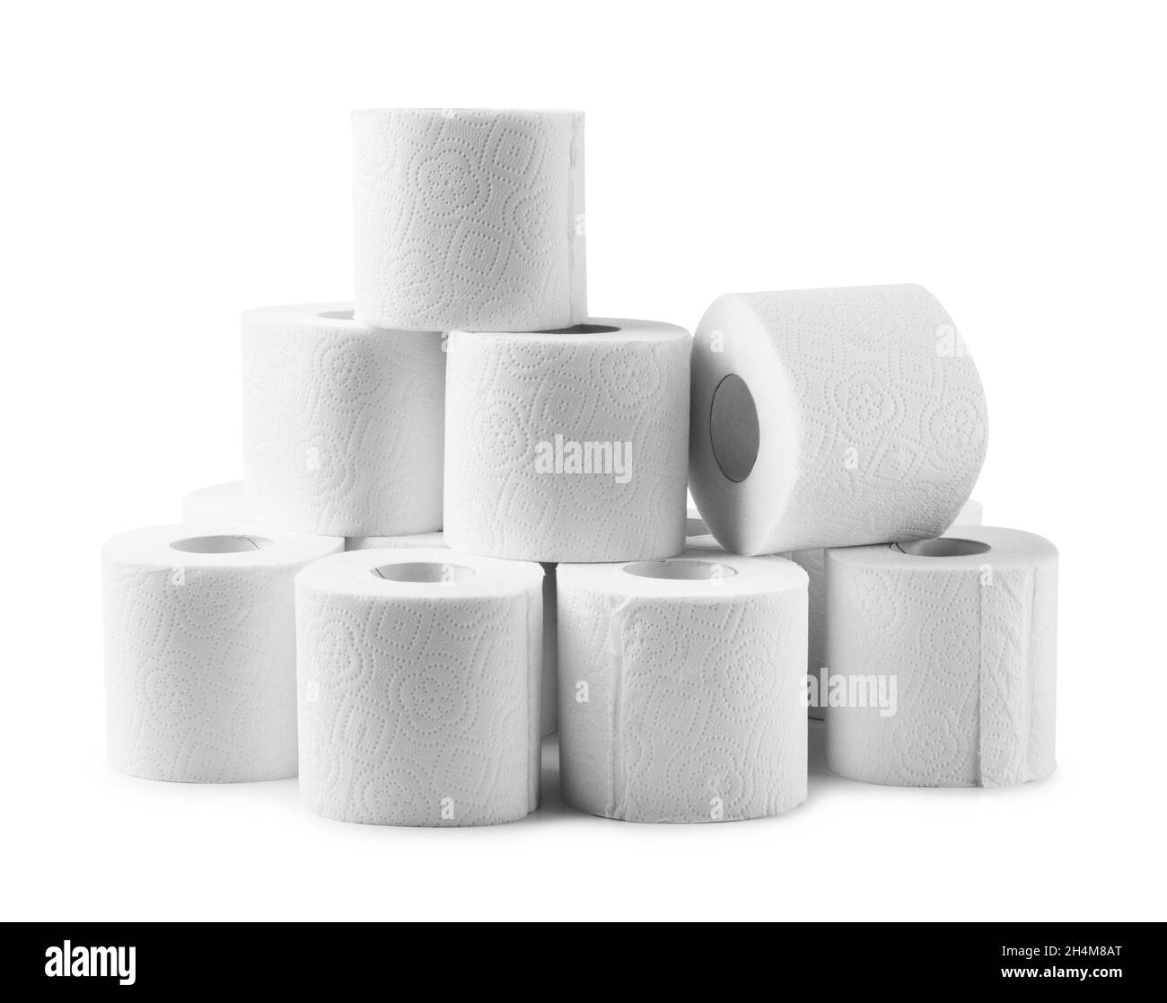 Stack toilet paper close-up isolated on white background Stock Photo ...