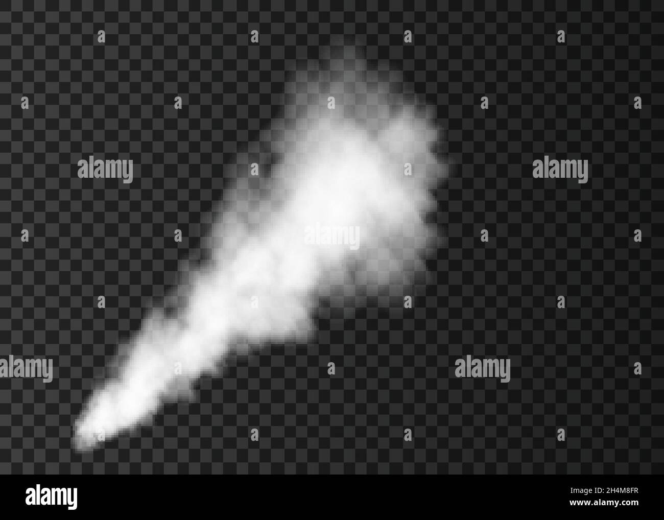 White smoke burst isolated on transparent background. Steam explosion ...