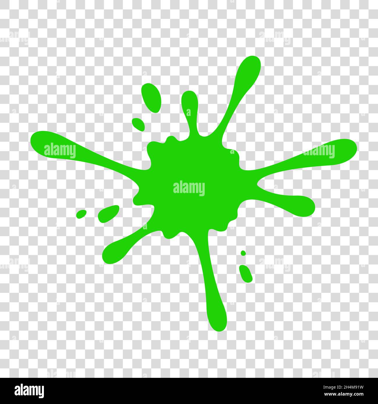 Green slime drip isolated on transparent background. Dripping paint ...