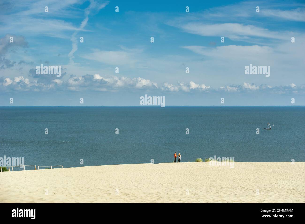 sand dunes on the Curonian spit near the town of Nida. Klaipeda ...