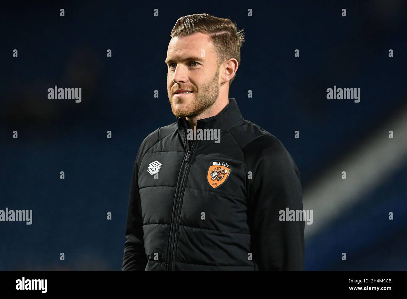 Callum Elder #3 of Hull City during the pitch inspection Stock Photo ...