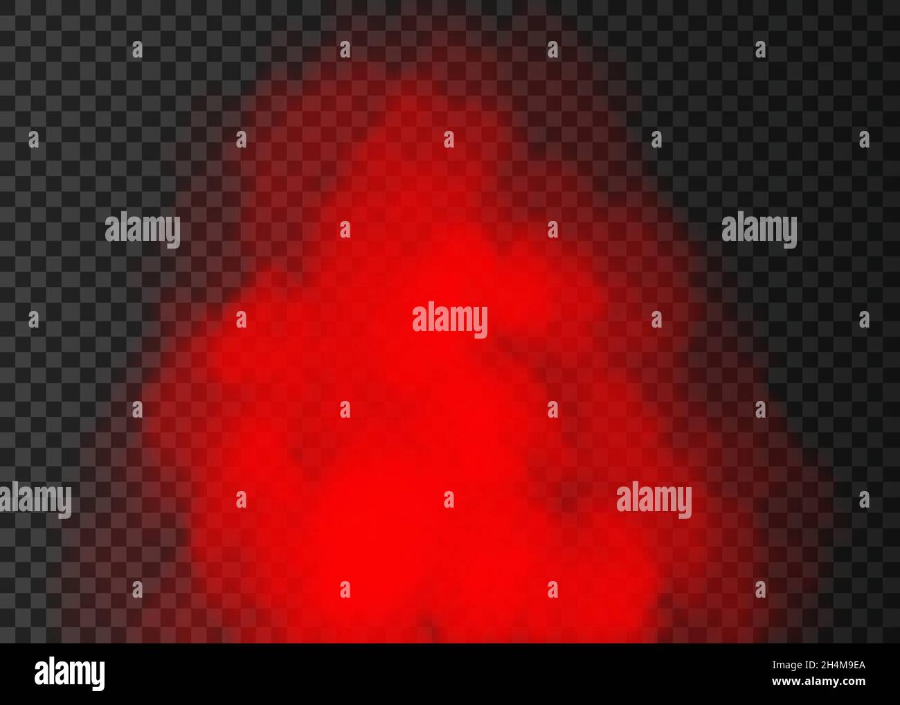 Red smoke isolated on transparent background. Steam special effect ...