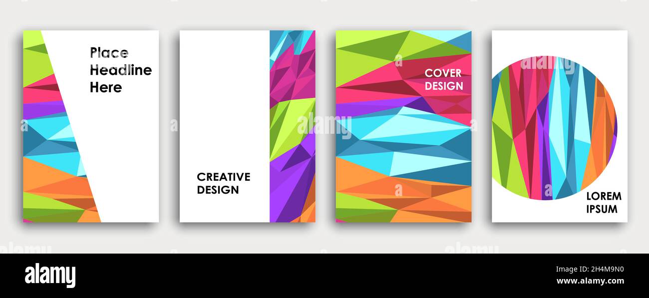 Colorful book cover design. Abstract background. Poster, corporate ...