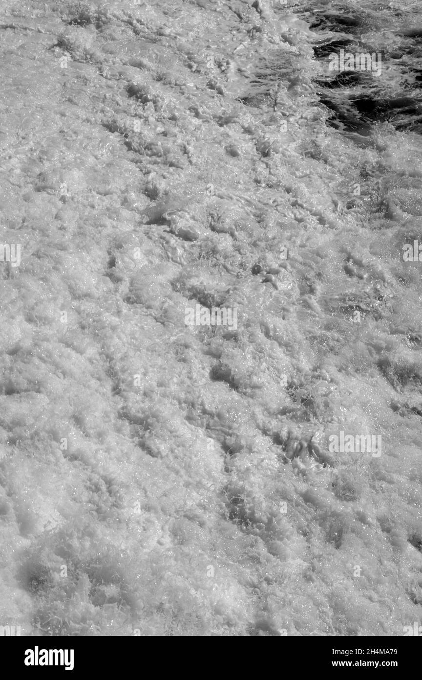 Rain flood water river burst bank Black and White Stock Photos & Images ...