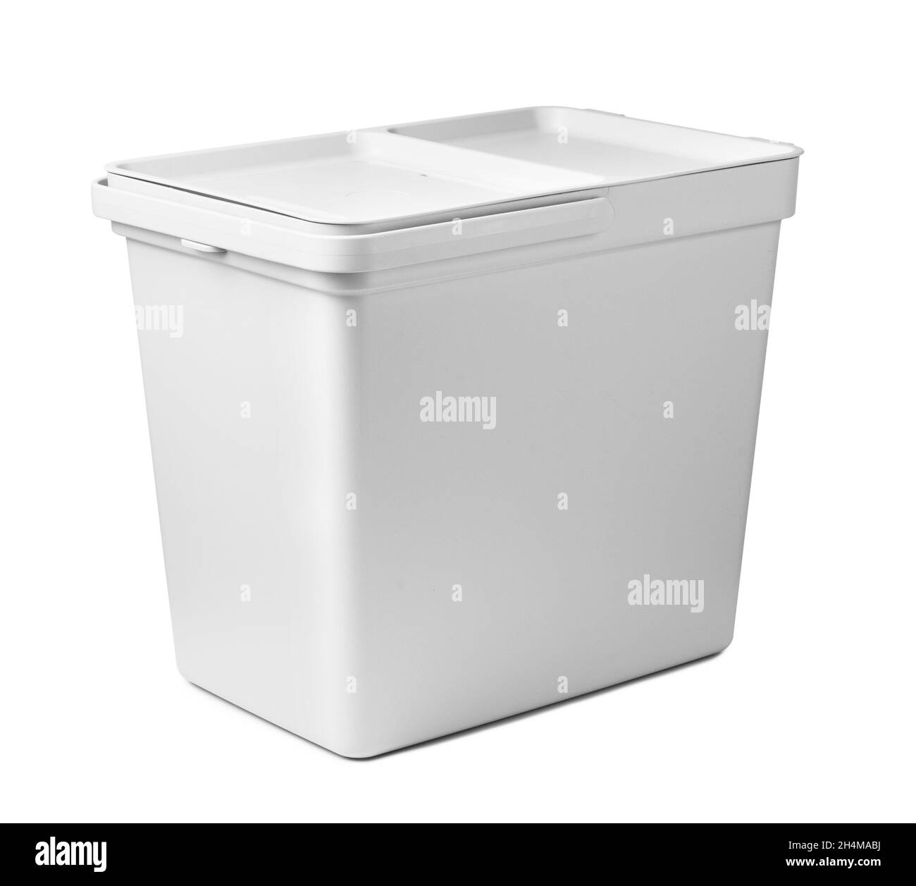 Large gray trash garbage bin, isolated on white background Stock Photo ...