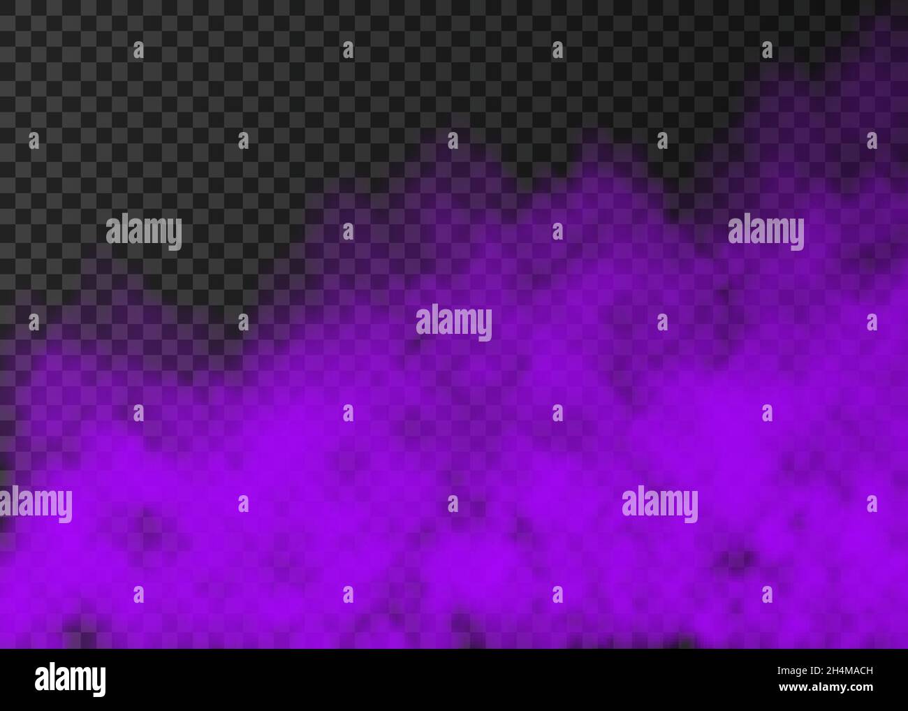 Violet smoke isolated on transparent background. Steam special effect ...