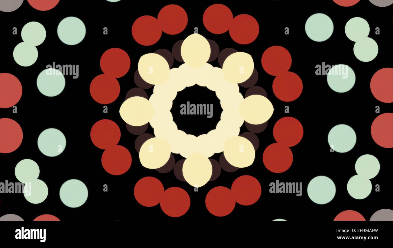 Colorful flowery circle burst, motion graphics background, seamless ...