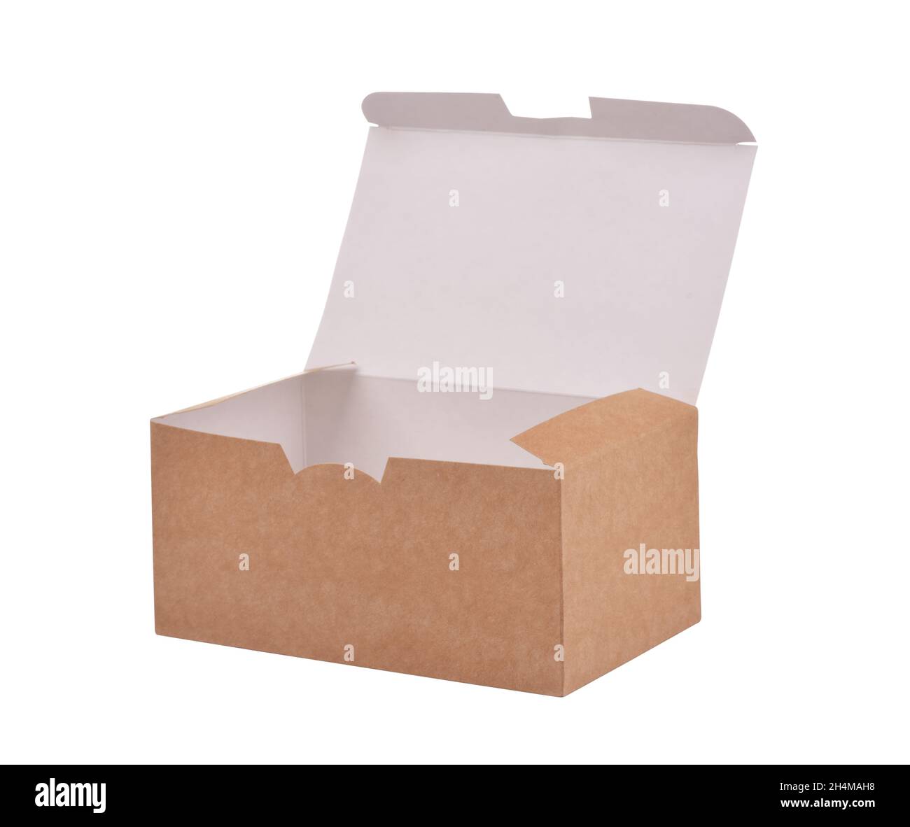Blank paper cake packaging box isolated ona white background Stock ...